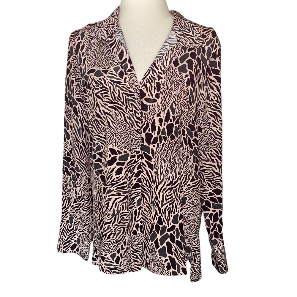 Tyler Boe Silk Animal Zebra Tiger Leopard Print Blous… - Gem